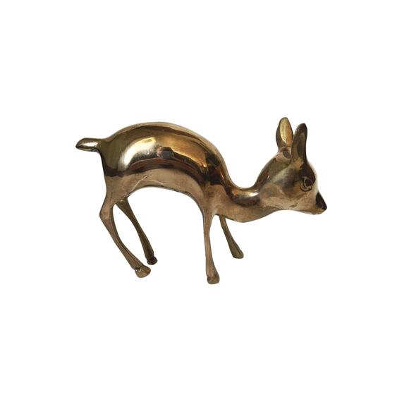 Unbranded | Toys | Vintage Small Brass Deer Doe 6s Figurine | Poshmark